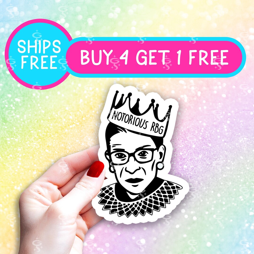 Notorious Rbg Sticker, Funny Meme Sticker, Ruth Bader Ginsburg, Laptop ...