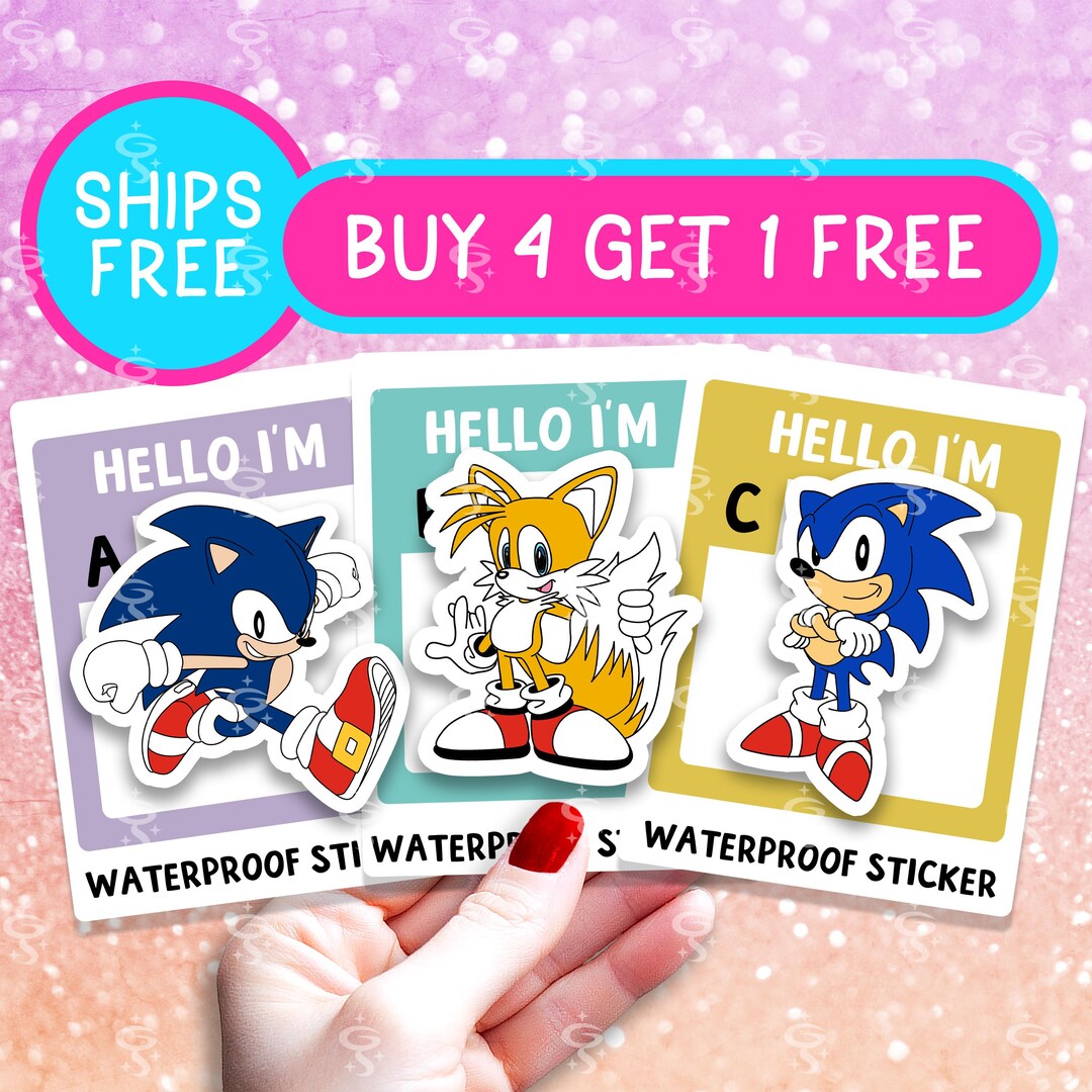 Tails Fox Sticker, Kawaii Stickers, Cute Trendy Sticker, Blue Hedgehog ...