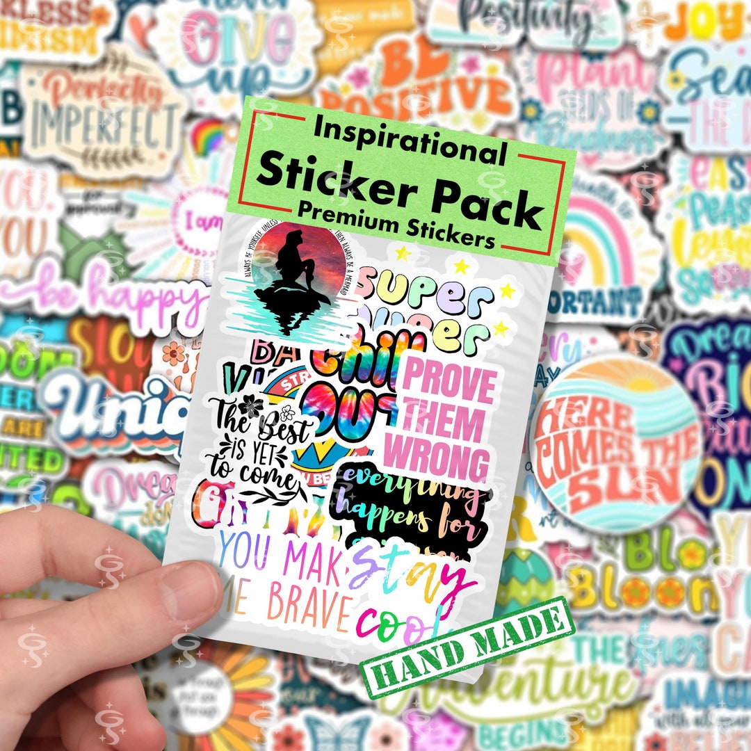 Inspiration Sticker Pack 50 Sticker Pack Laptop Sticker Pack Quote ...