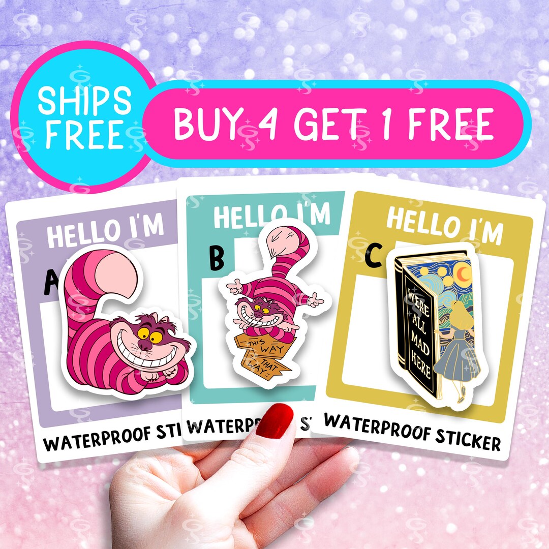 Cheshire Cat Sticker, Laptop Funny Sticker, Cute Funny Stickers ...