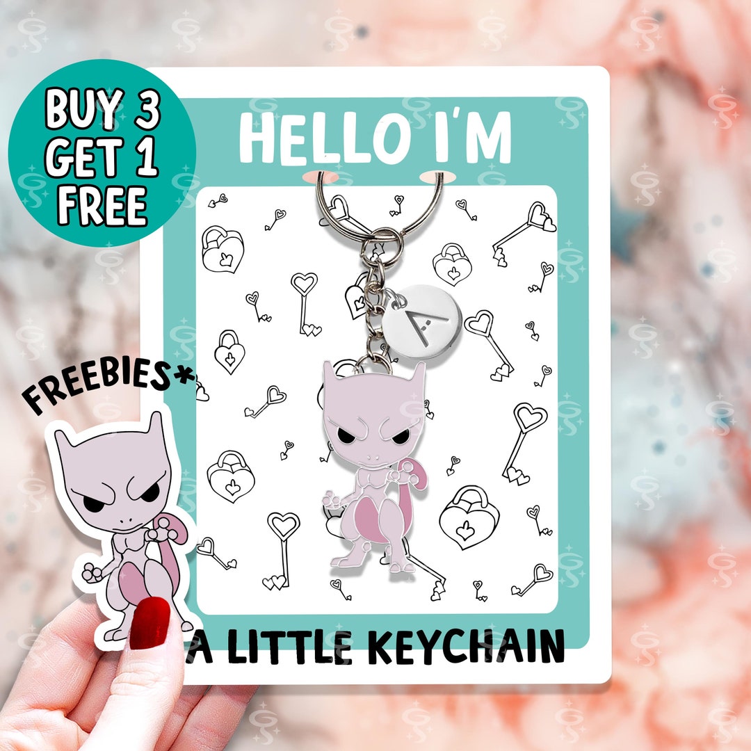 Mewtwo Game Keychain Gift Best Friends Keychains Pocket Monster Funny ...
