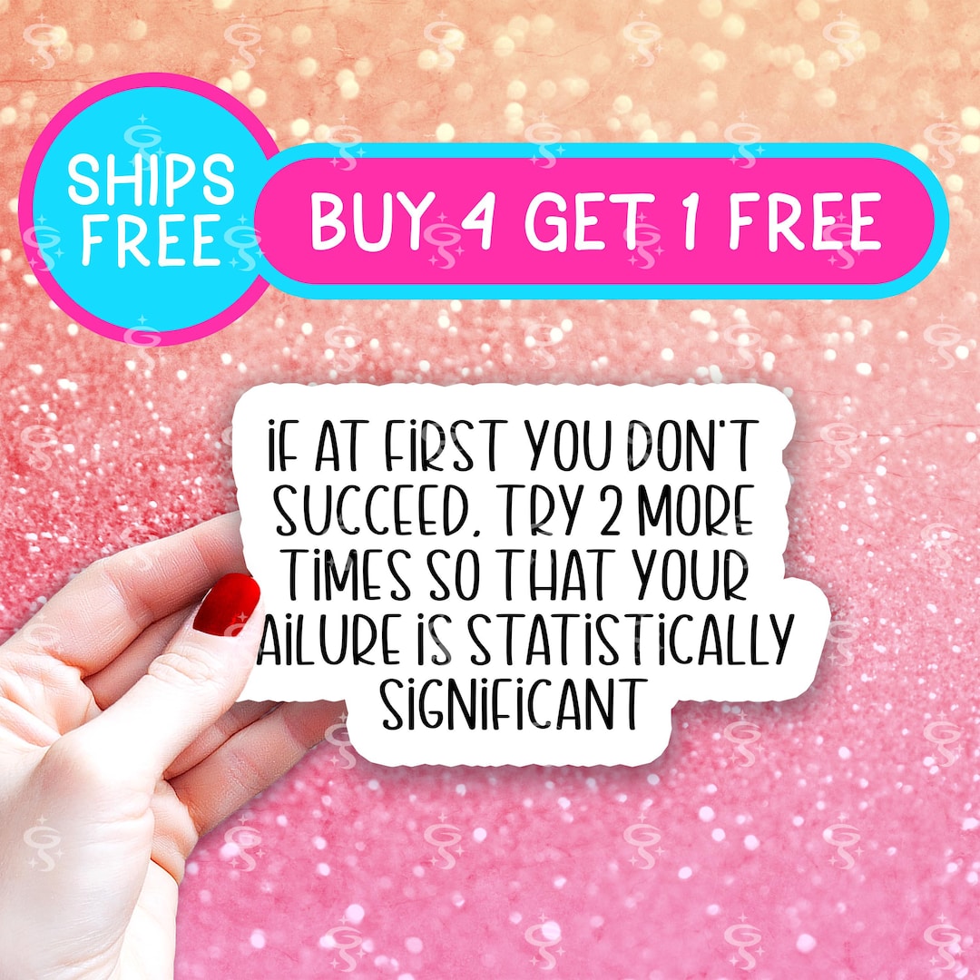 Funny Math Statistics Sticker, Math Laptop Stickers, Math Water Bottle ...