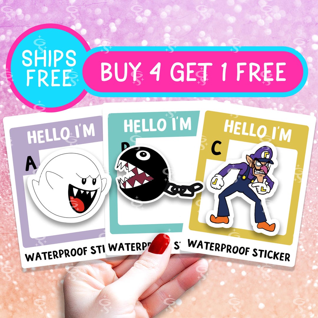Mario Boo Sticker, Gaming Stickers, Funny Anime Stickers, Super Mario ...