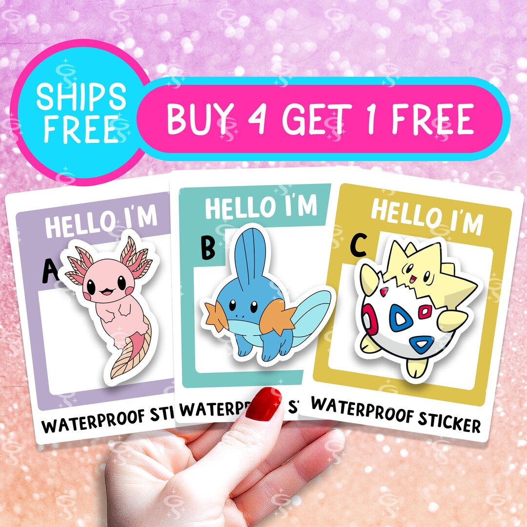 Togepi Sticker, Kawaii Stickers, Cute Trendy Sticker, Mudkip, Kawaii ...