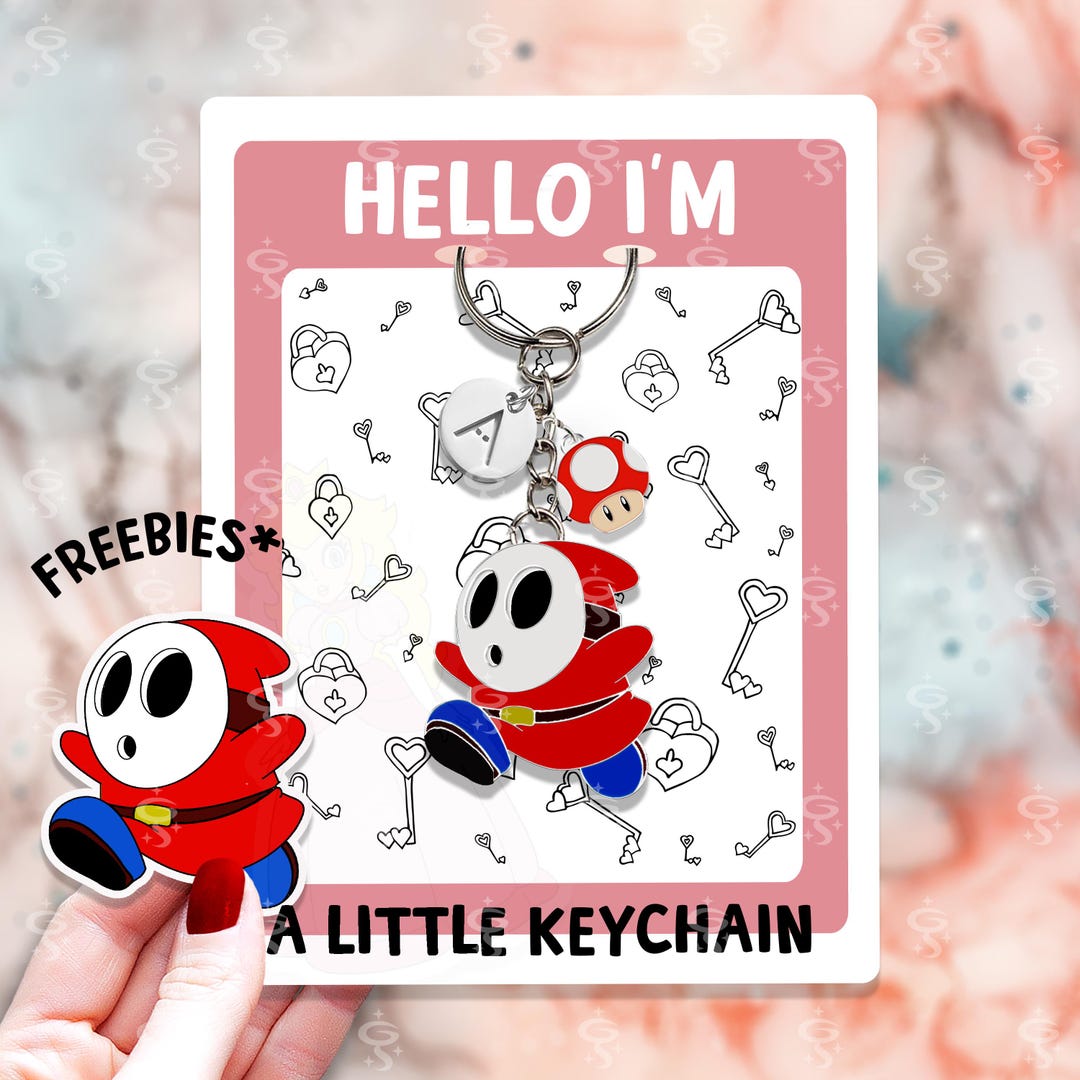 Shy Guy Funny Keyrings, Best Friends Keyring, Super Mario, Cute Keyring ...
