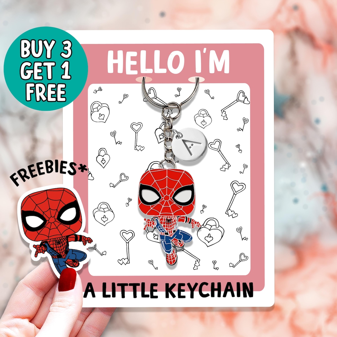 Spiderman Funny Keychain Gift Best Friends Keychains Spiderman ...