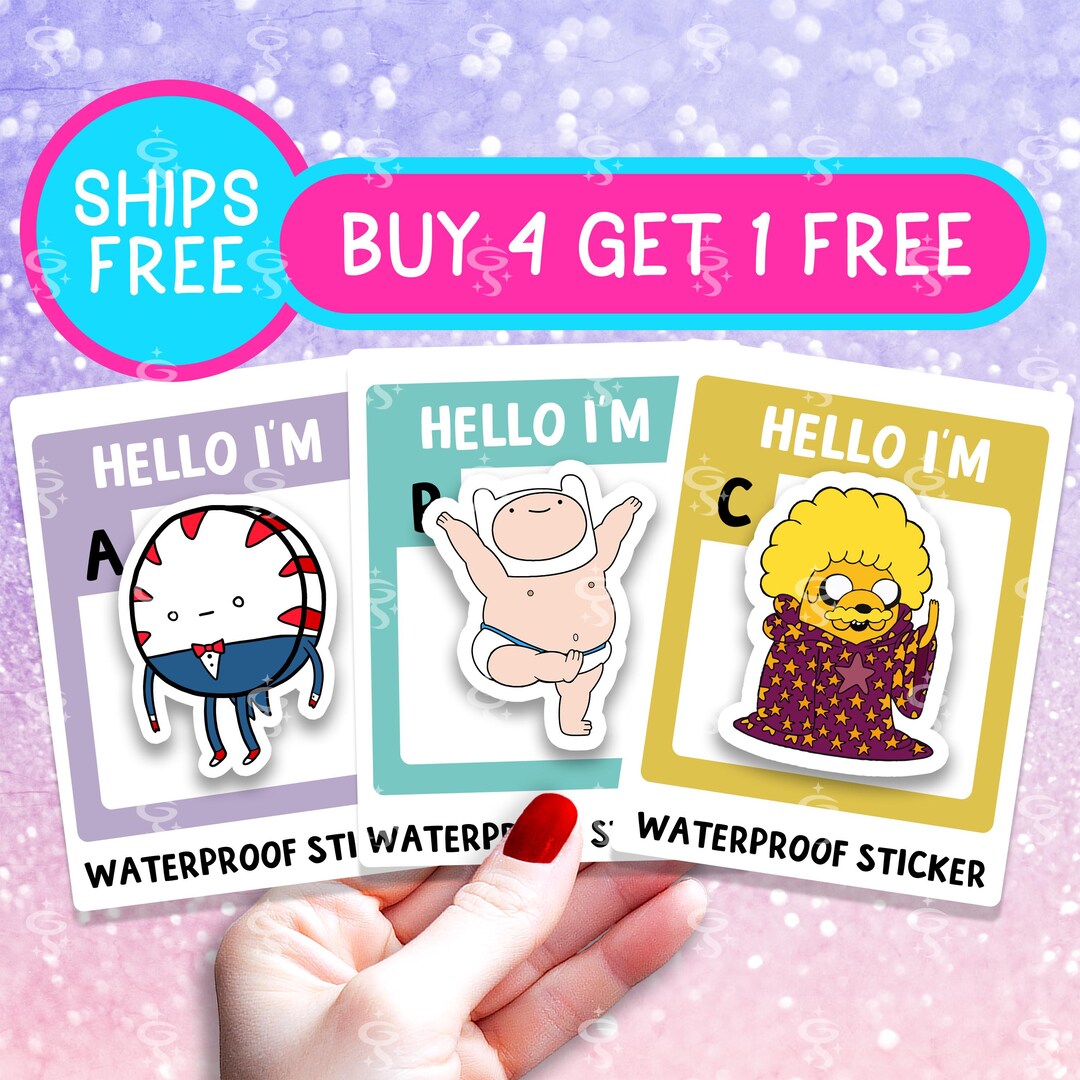 Finn Jake Sticker, Laptop Funny Sticker, Cute Funny Stickers, Bmo ...