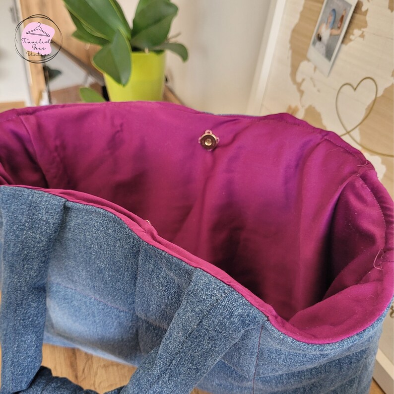 Upcycled Puffer Denim Handbag - Sustainable Fashion, Recycled Jeans ...