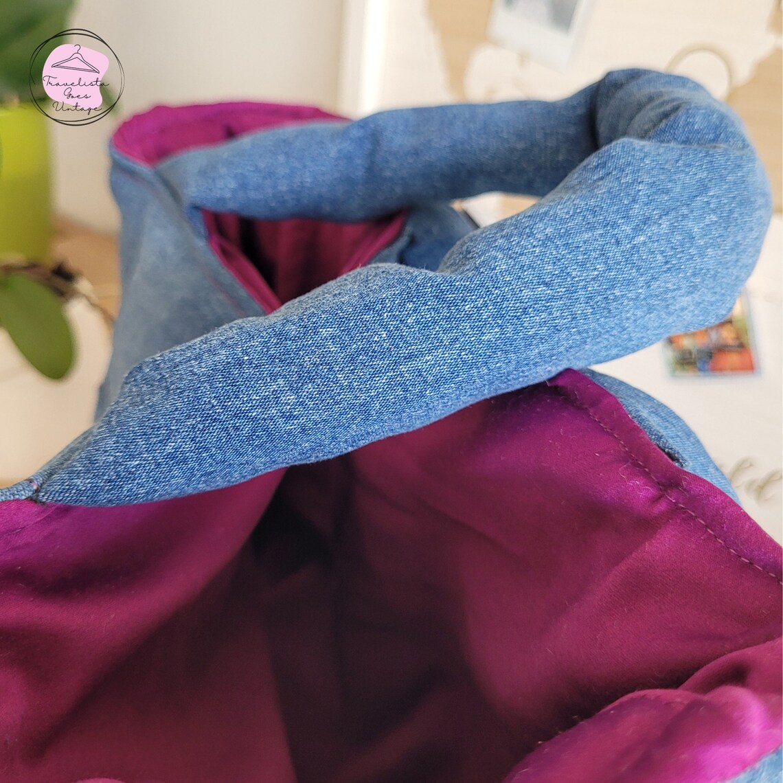 Upcycled Puffer Denim Handbag - Sustainable Fashion, Recycled Jeans ...