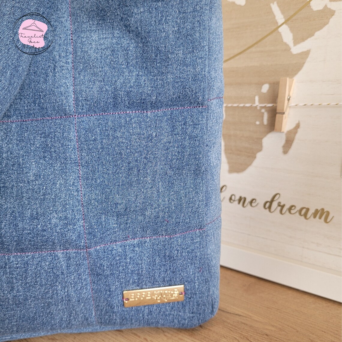 Upcycled Puffer Denim Handbag - Sustainable Fashion, Recycled Jeans ...