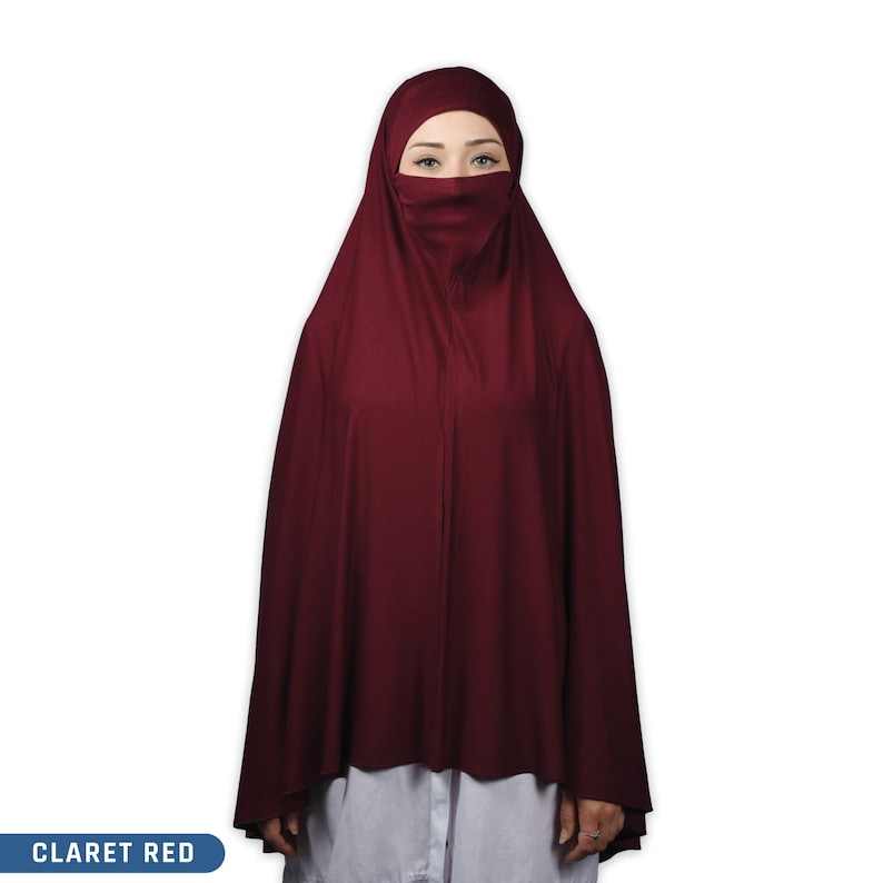 One-piece Hijab With Niqab Veil | Jilbab Burka for Women | Niqab Set ...