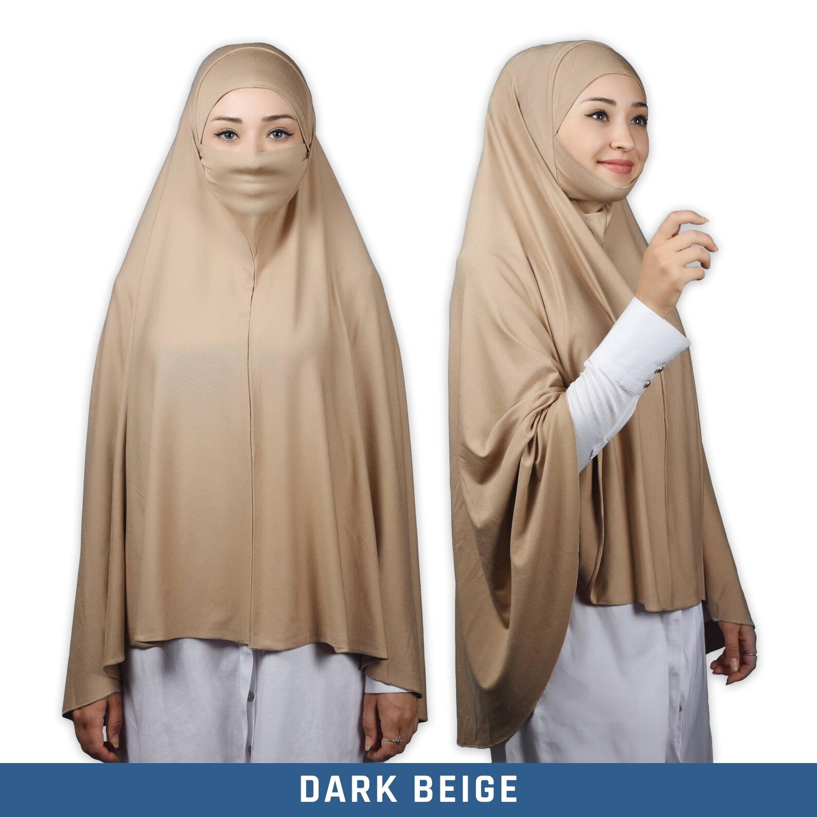 One-piece Hijab With Niqab Veil | Jilbab Burka for Women | Niqab Set ...
