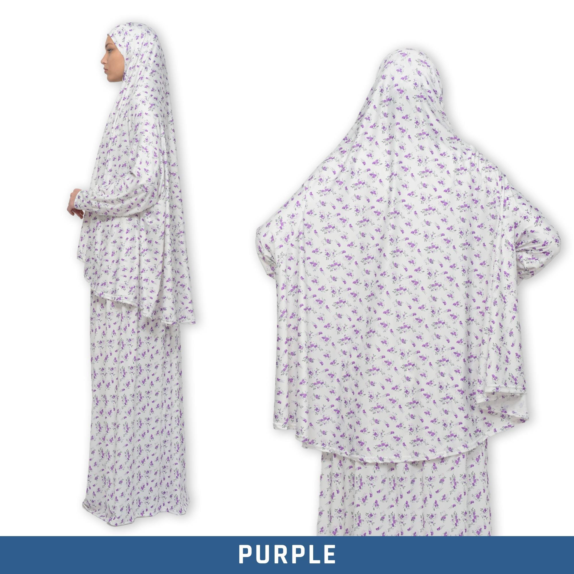 Two-piece Prayer Set for Women: Comfortable Batwing Sleeve Hijab ...