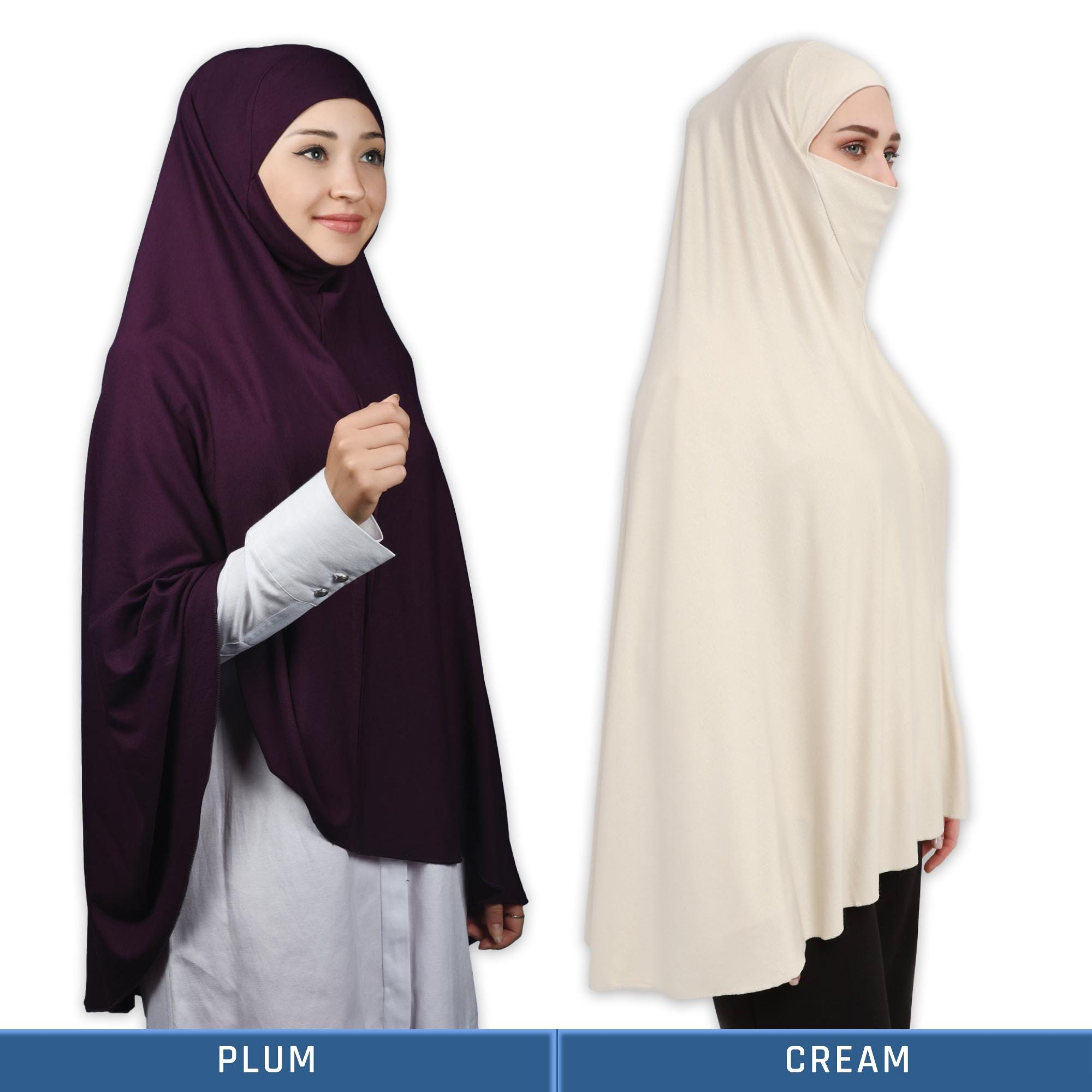 One-piece Hijab With Niqab Veil | Jilbab Burka for Women | Niqab Set ...
