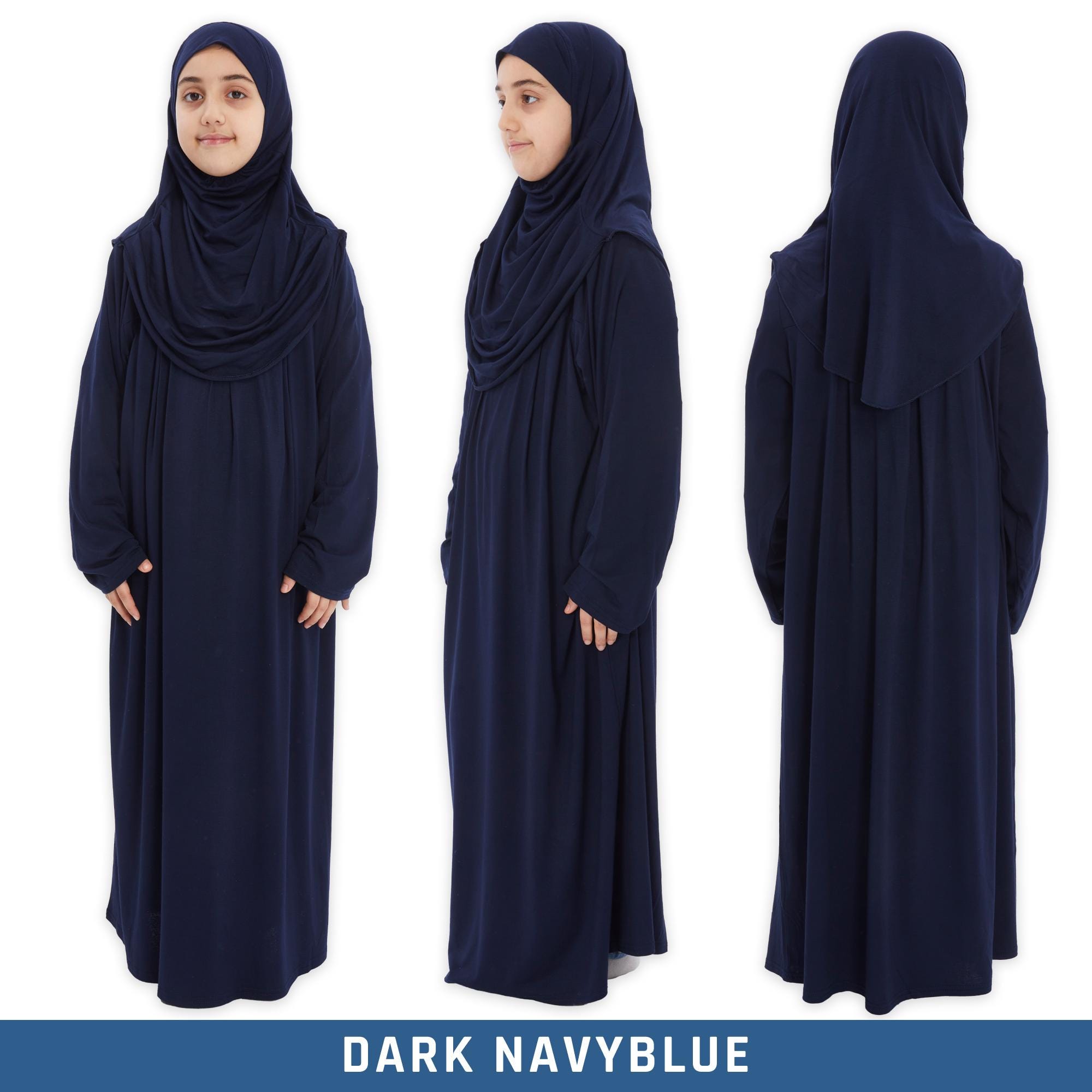 Girls One-piece Prayer Dress (ages 5-13) | Salah Outfit With Detachable ...