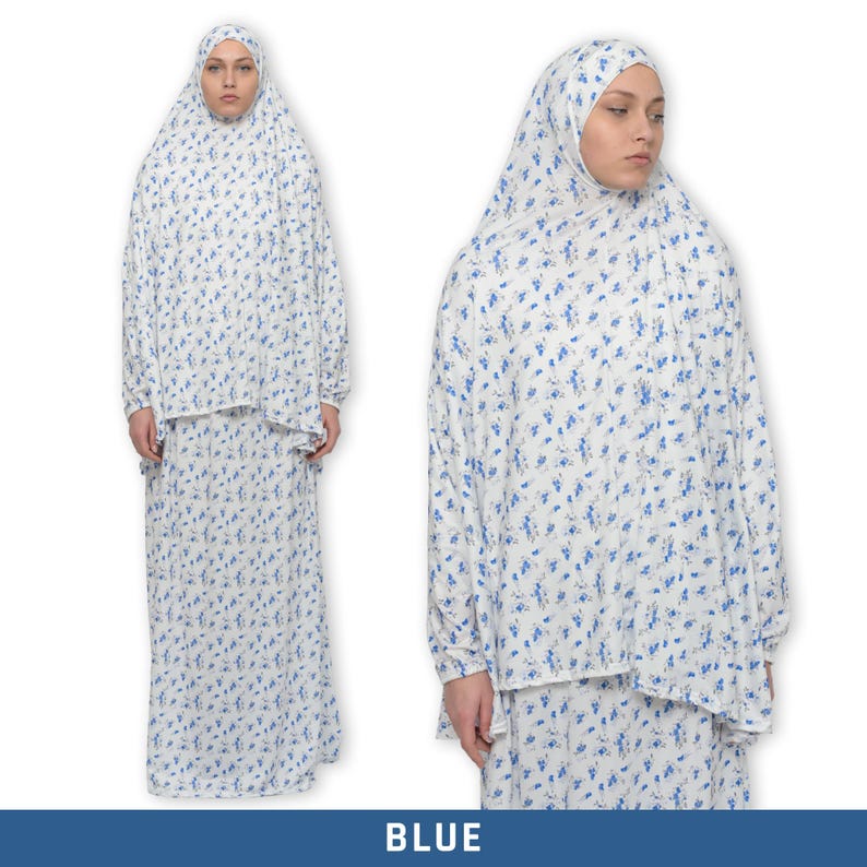 Two-piece Prayer Set for Women: Comfortable Batwing Sleeve Hijab ...