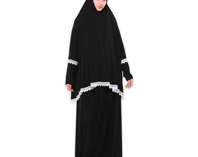 One Piece Prayer Dress, Prayer Dress With Attached Hijab, Ramadan Gift ...