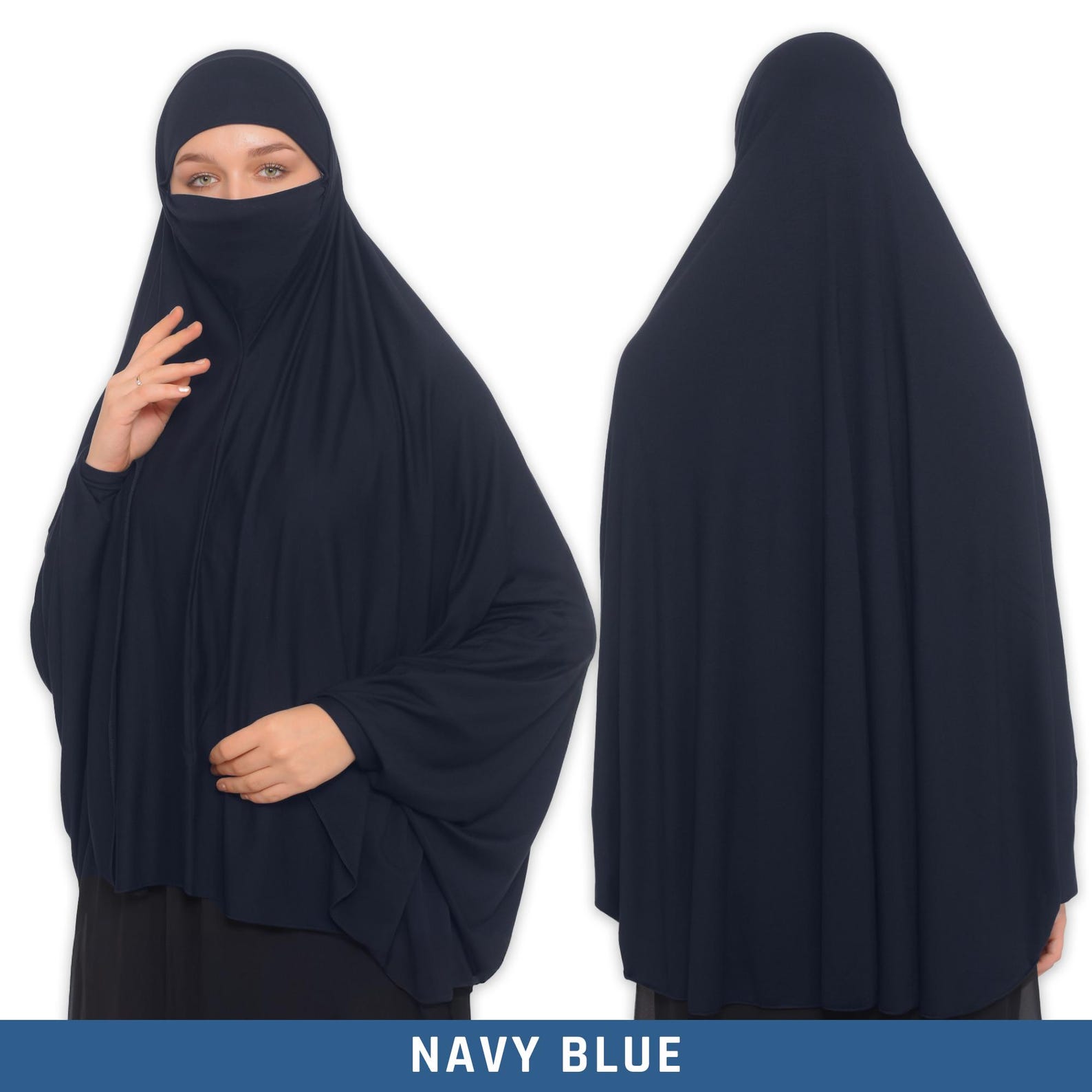 Islamic Niqab With Sleeves One-piece Khimar Niqab Set Instant Hijab and ...