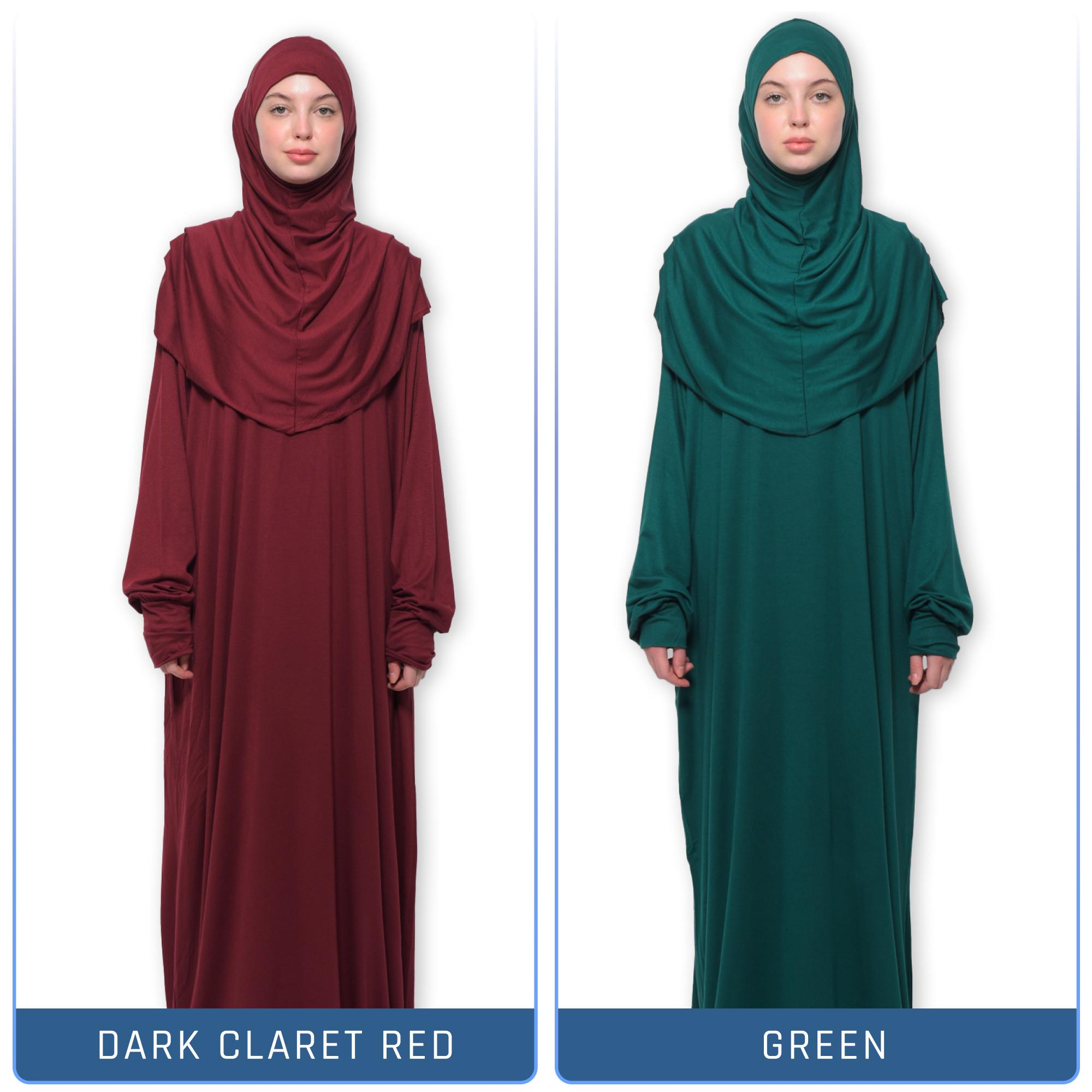 Islamic Prayer Dress - One Piece Design With bat Sleeves and Removable ...