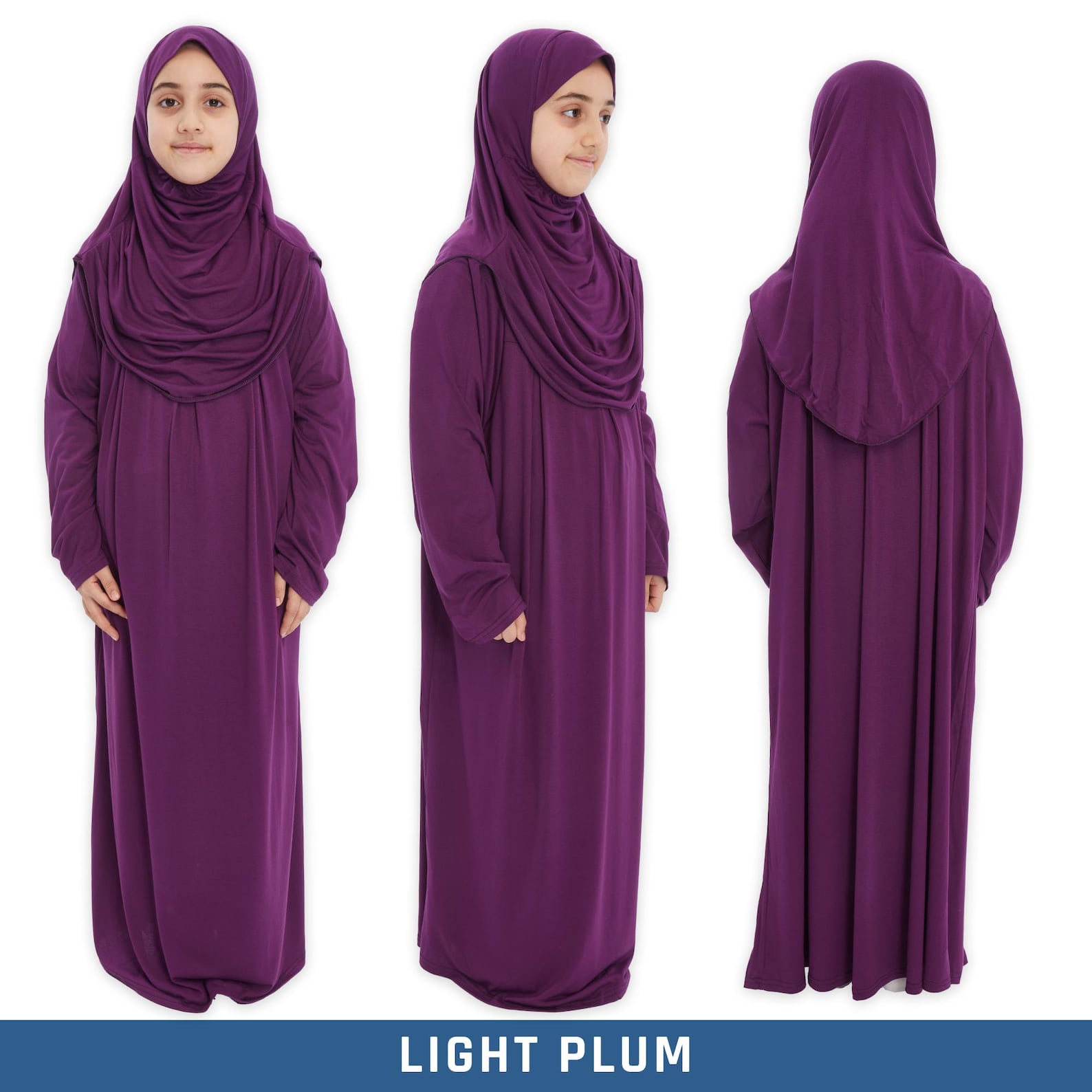 Girls One-piece Prayer Dress (ages 5-13) | Salah Outfit With Detachable ...