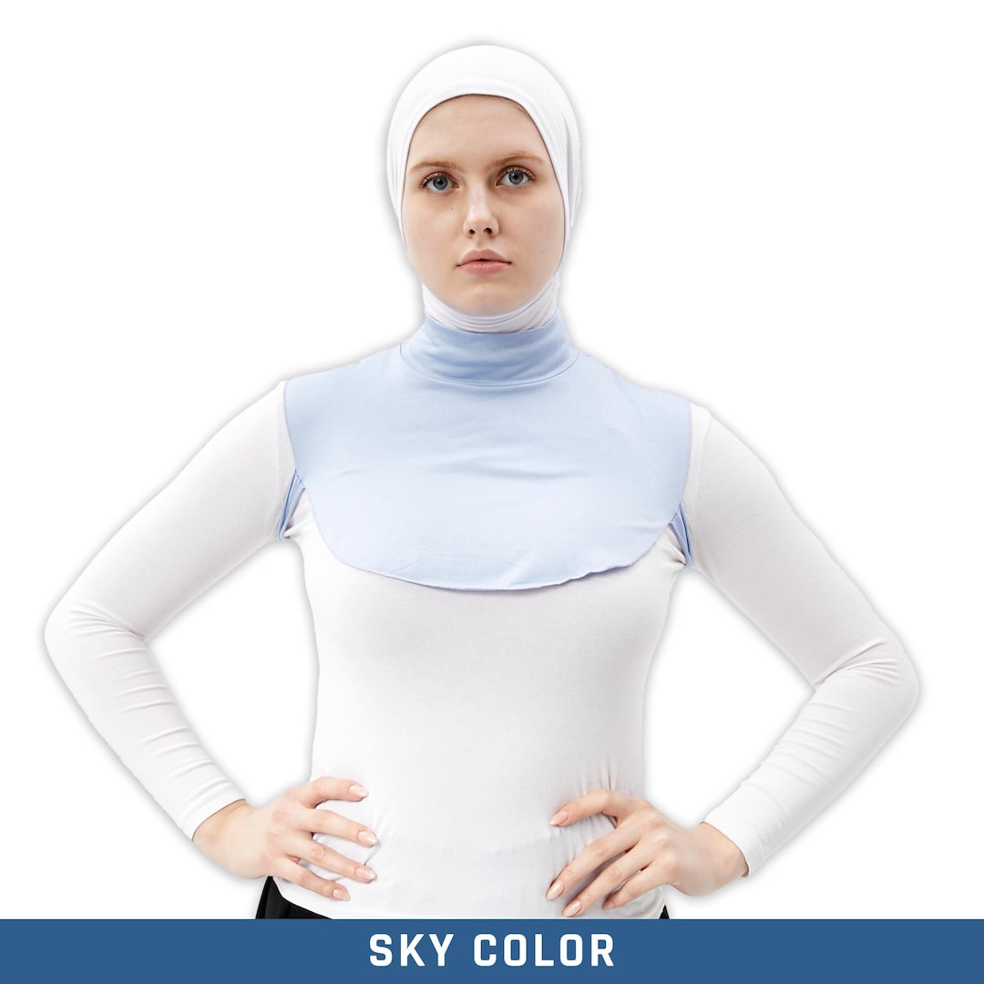 Turtleneck Neck Combed Hijab Collar Neck Hijab Collar Comfortable and ...