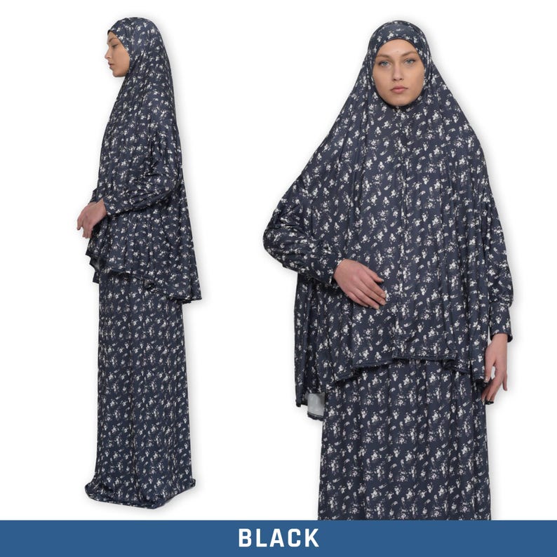 Two-piece Prayer Set for Women: Comfortable Batwing Sleeve Hijab ...