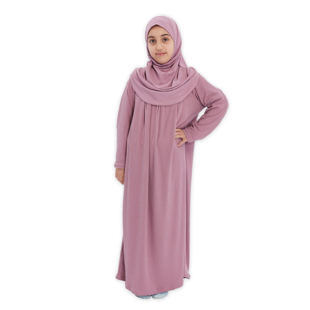 Girls’ Hijab Prayer Dress for (ages 9-11) | Islamic Salah Outfit With ...