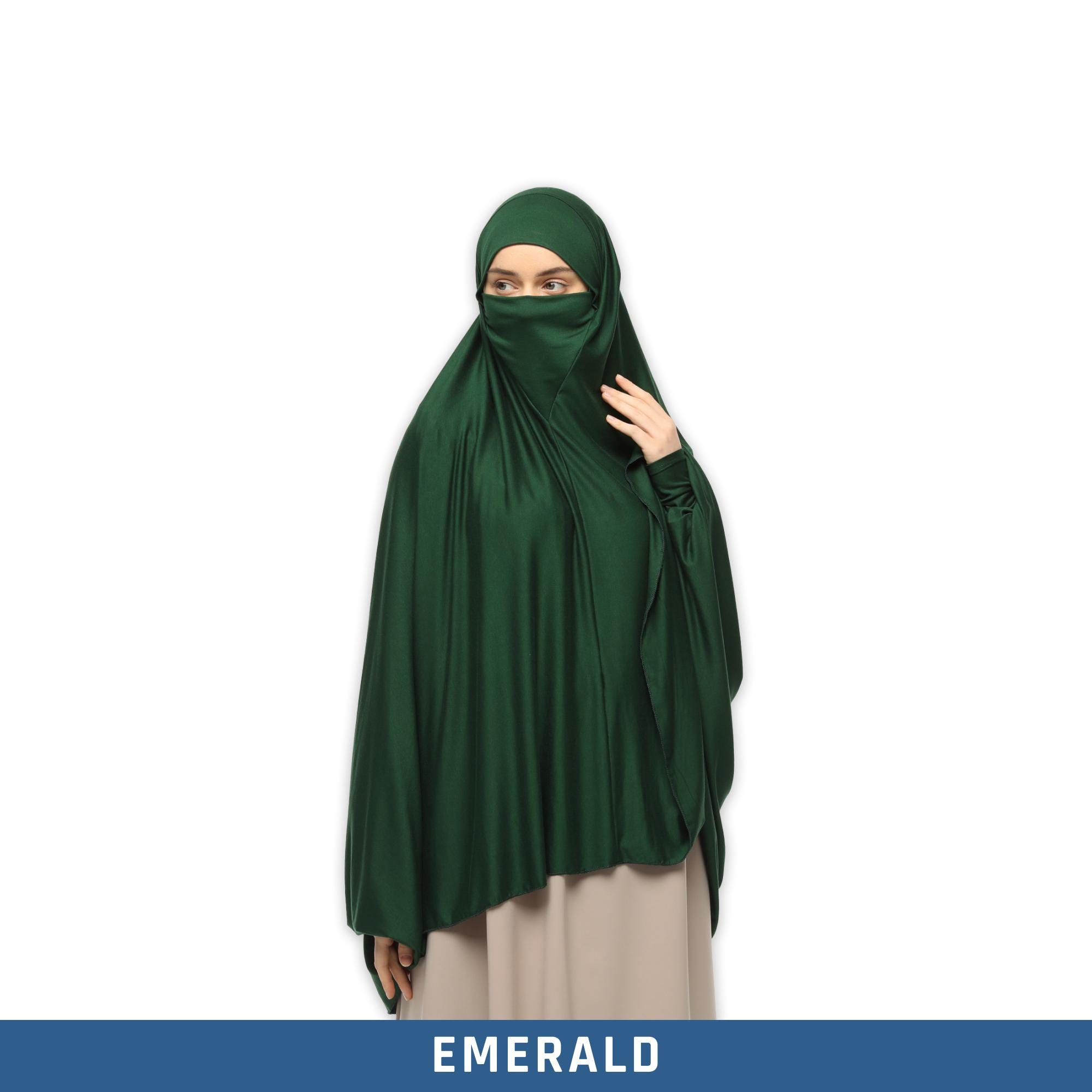 Islamic Niqab With Sleeves One-piece Khimar Niqab Set Instant Hijab and ...