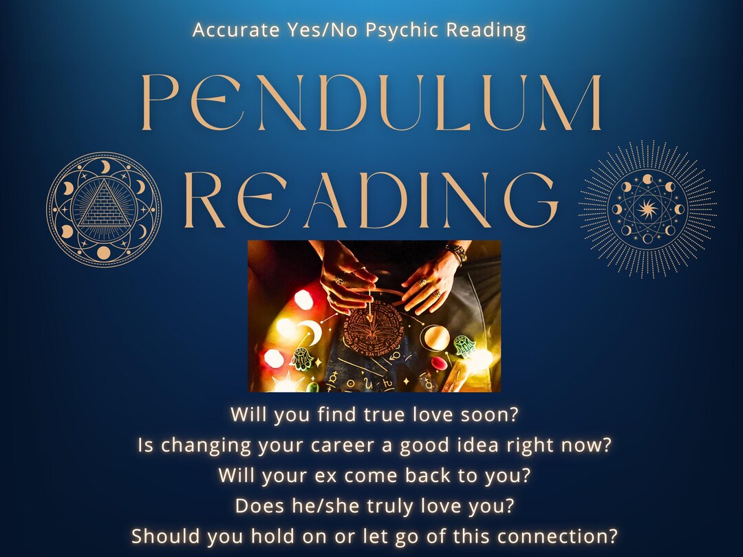 Psychic Pendulum Reading: Yes or No Answers, Intuitive Guidance - Etsy