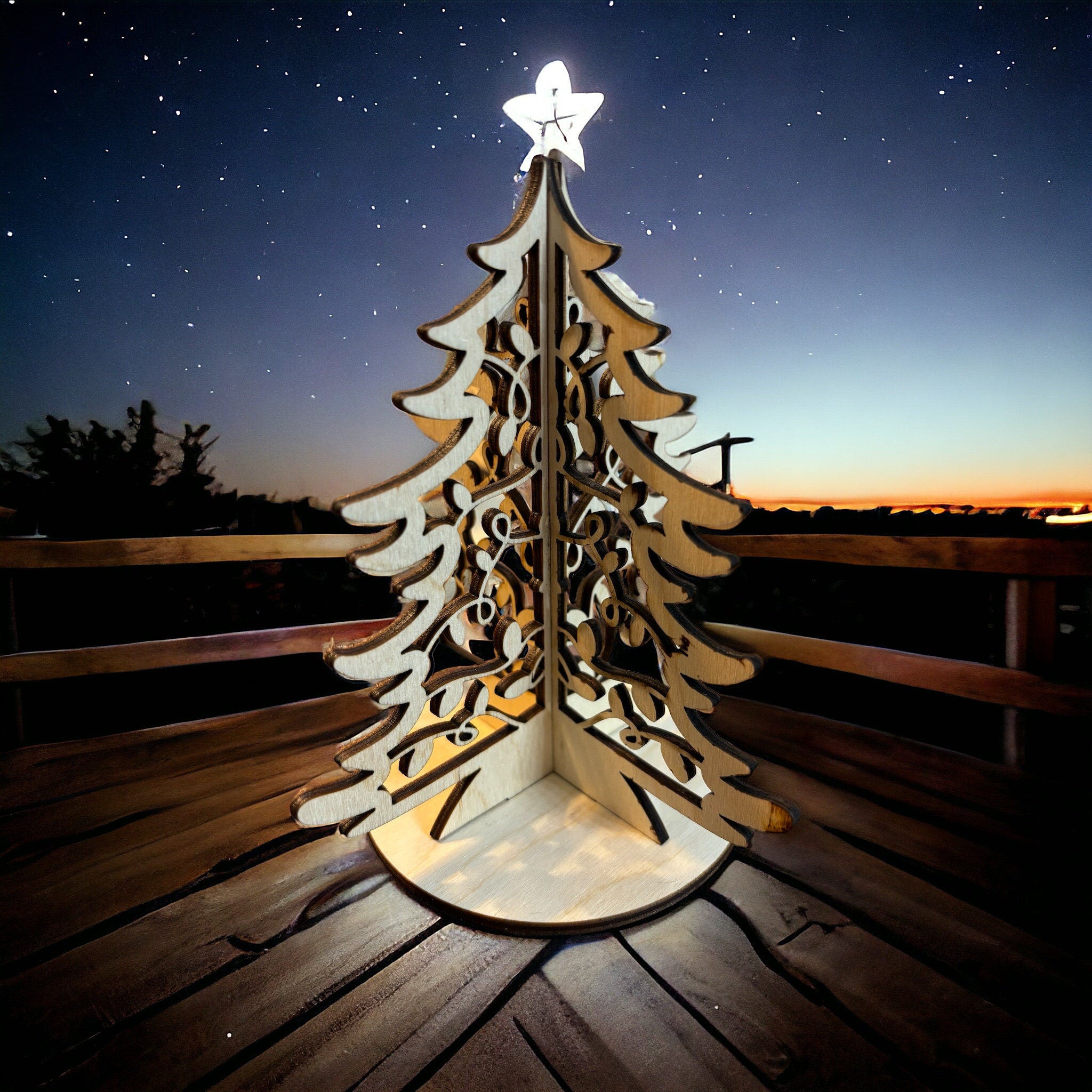 Laser Cut Wood Christmas Trees - Etsy