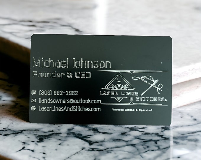 Custom Engraved Aluminum Business Cards - Etsy