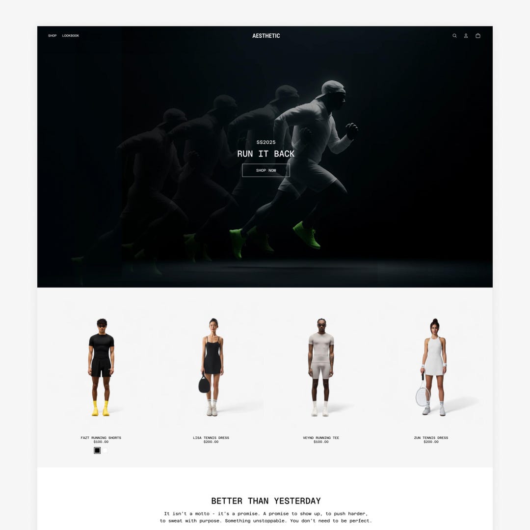 Luxury Sportswear Shopify Theme | High-end Active Wear Template ...