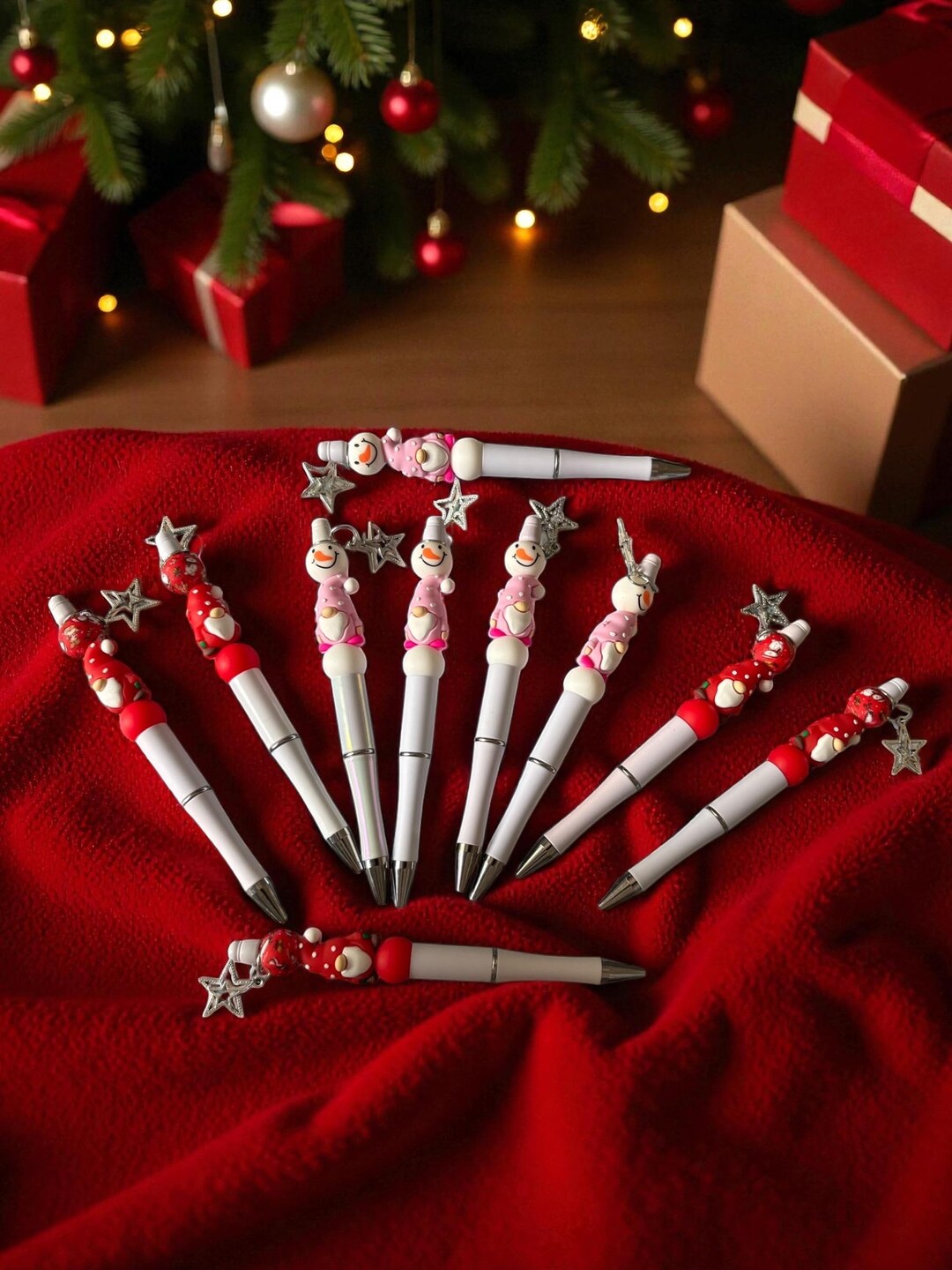 Cute Christmas Pen Holiday Snowman Santa Pens Festive Ballpoint Pen ...
