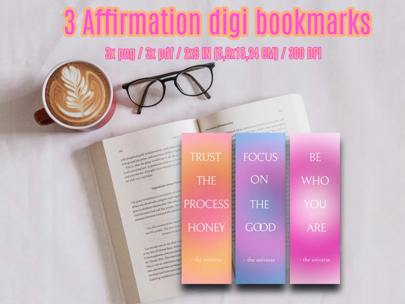 Affirmation Bookmarks, Radiant Bookmarks, Astral Bookmarks, Spiritual ...