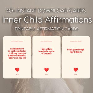 Inner Child Affirmation Cards Shadow Work Heal and Reparent Yourself ...
