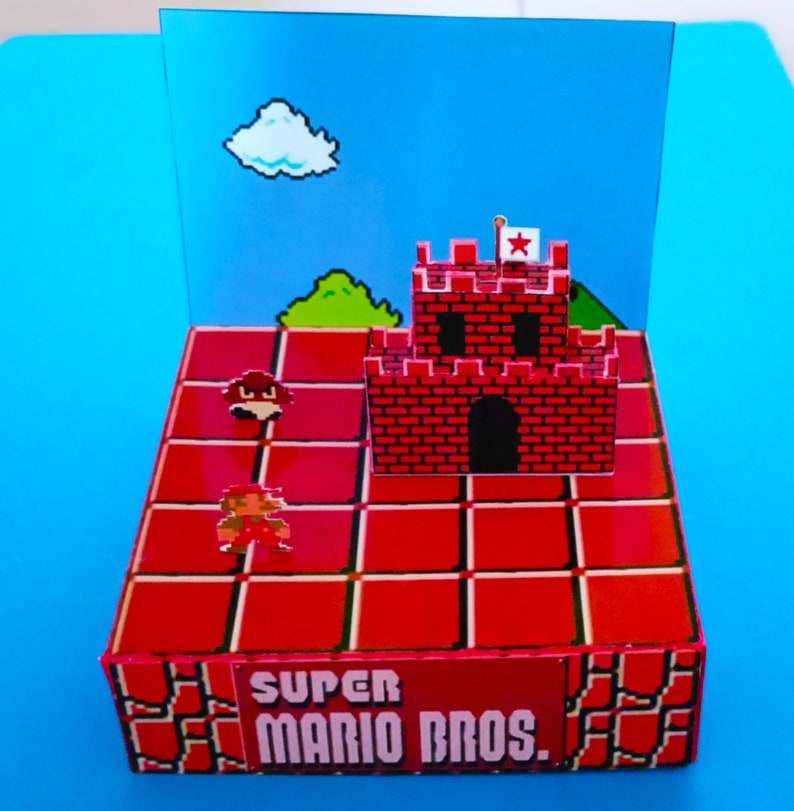 Super Mario Bros, NES - Diorama Cube Template - Etsy
