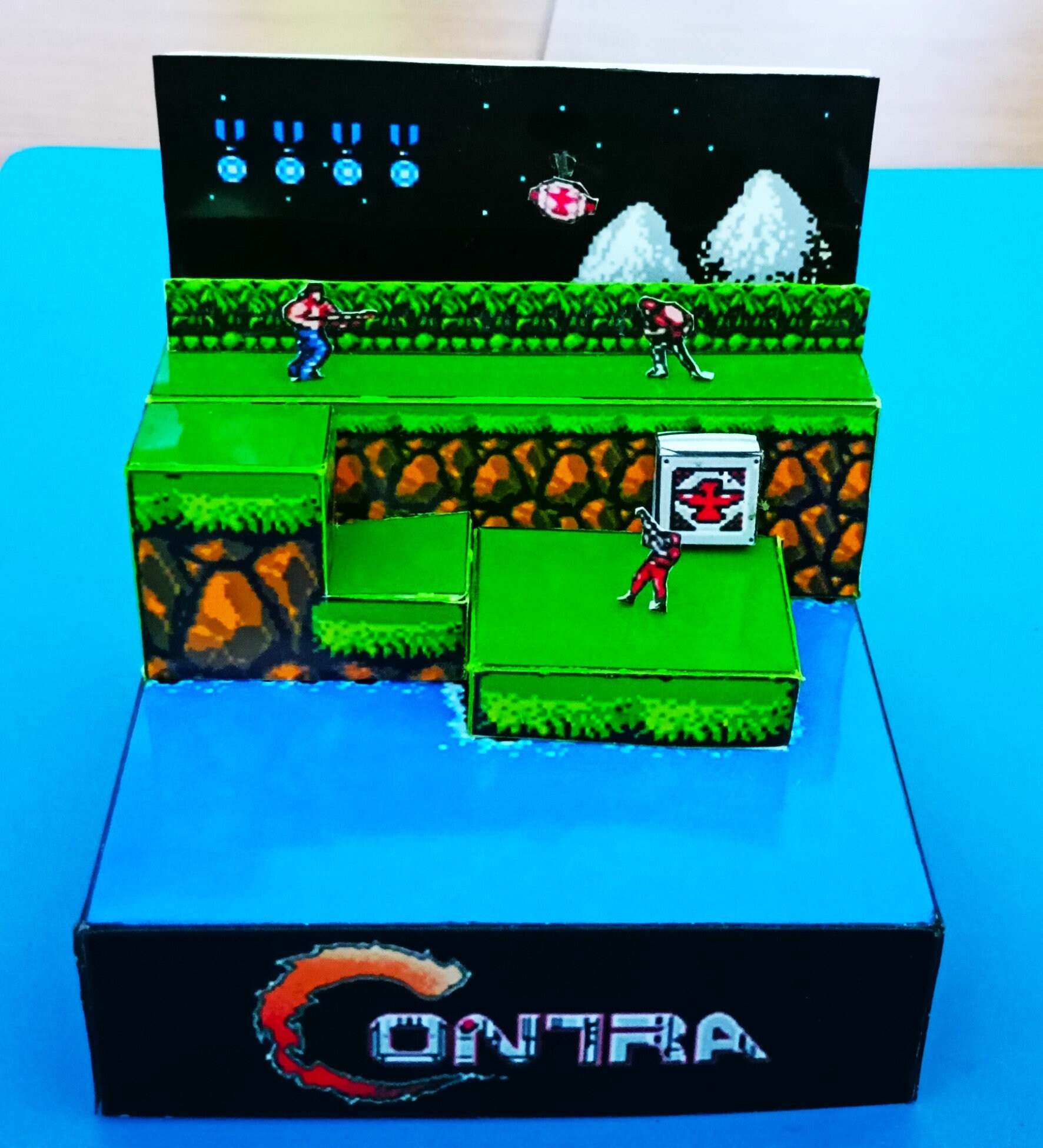 Contra NES- Diorama Cube Template, Retro Games - Etsy