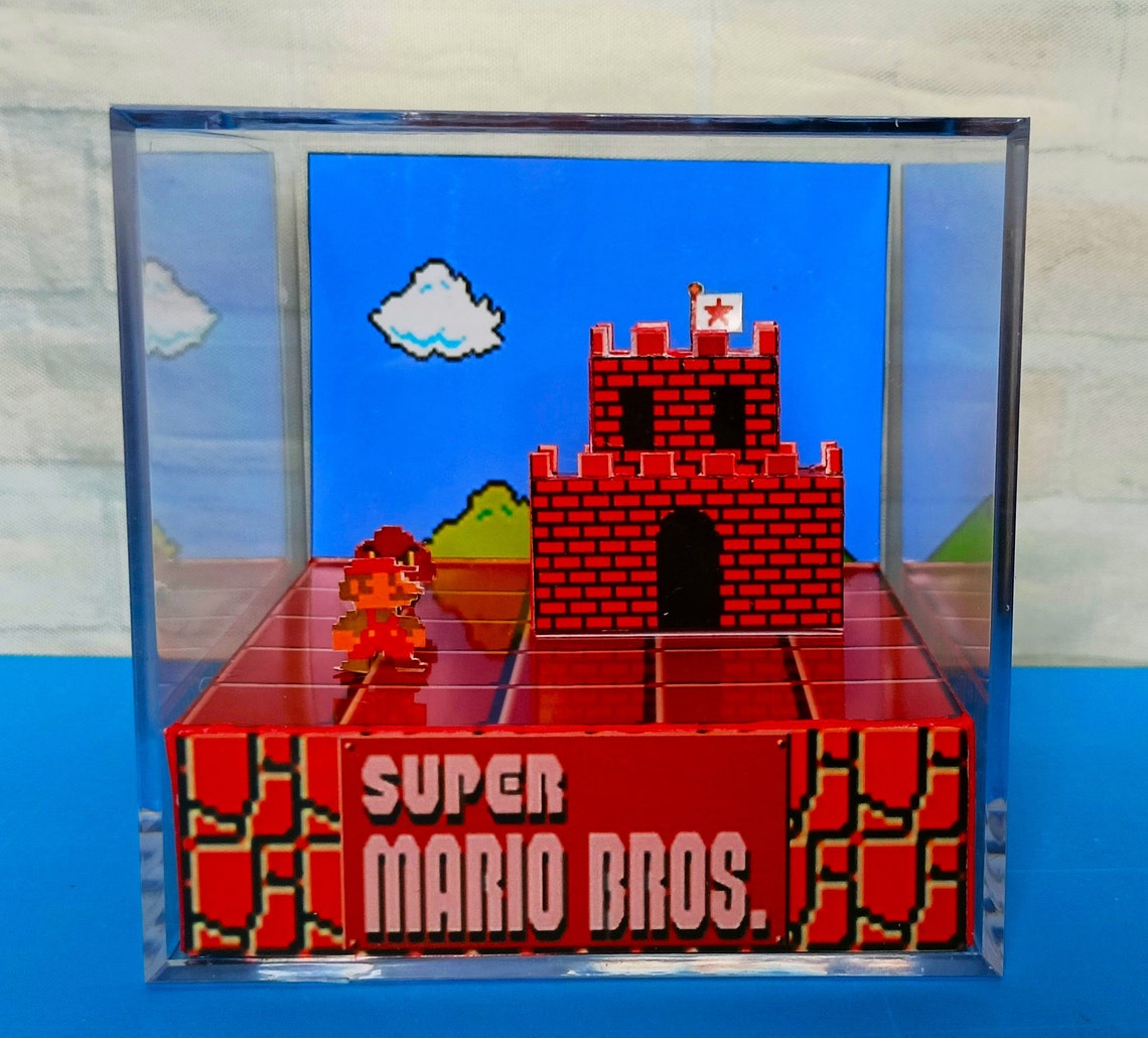 Super Mario Bros, NES - Diorama Cube Template - Etsy