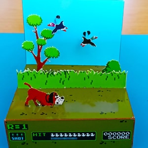 Duck Hunt - Diorama Cube Template - Etsy