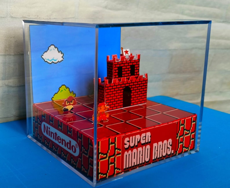 Super Mario Bros, NES - Diorama Cube Template - Etsy
