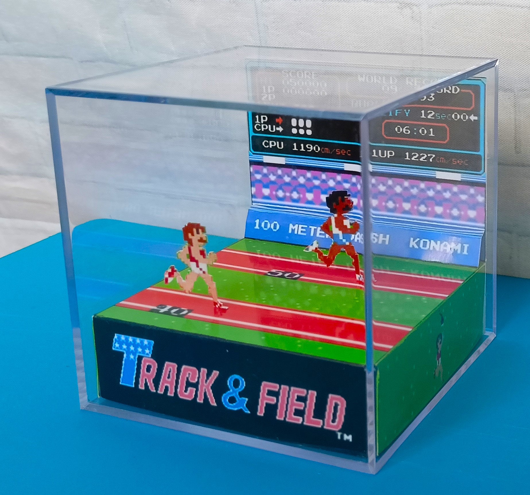 Track & Field - Diorama Cube Template - Etsy