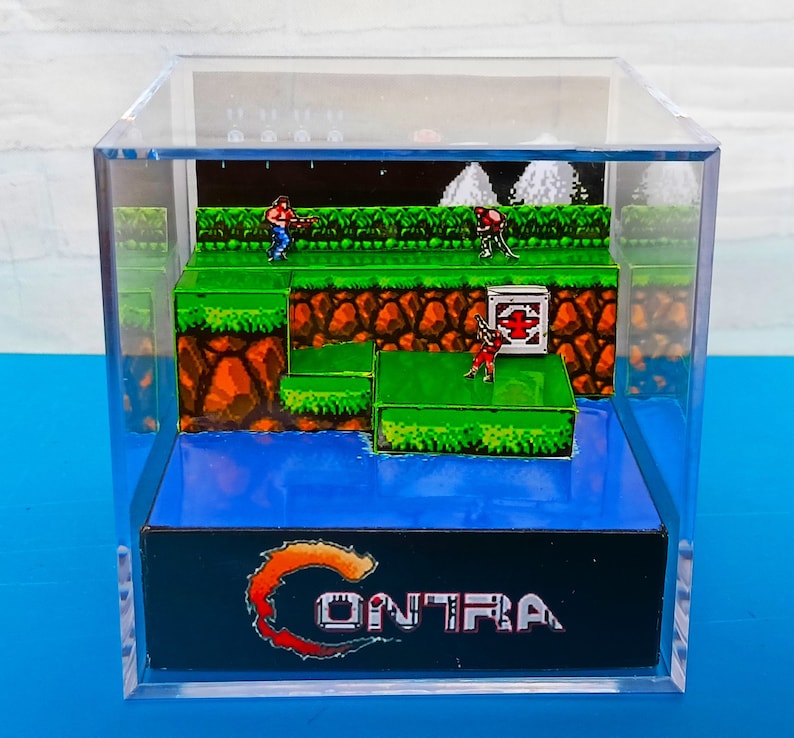 Contra NES- Diorama Cube Template, Retro Games - Etsy
