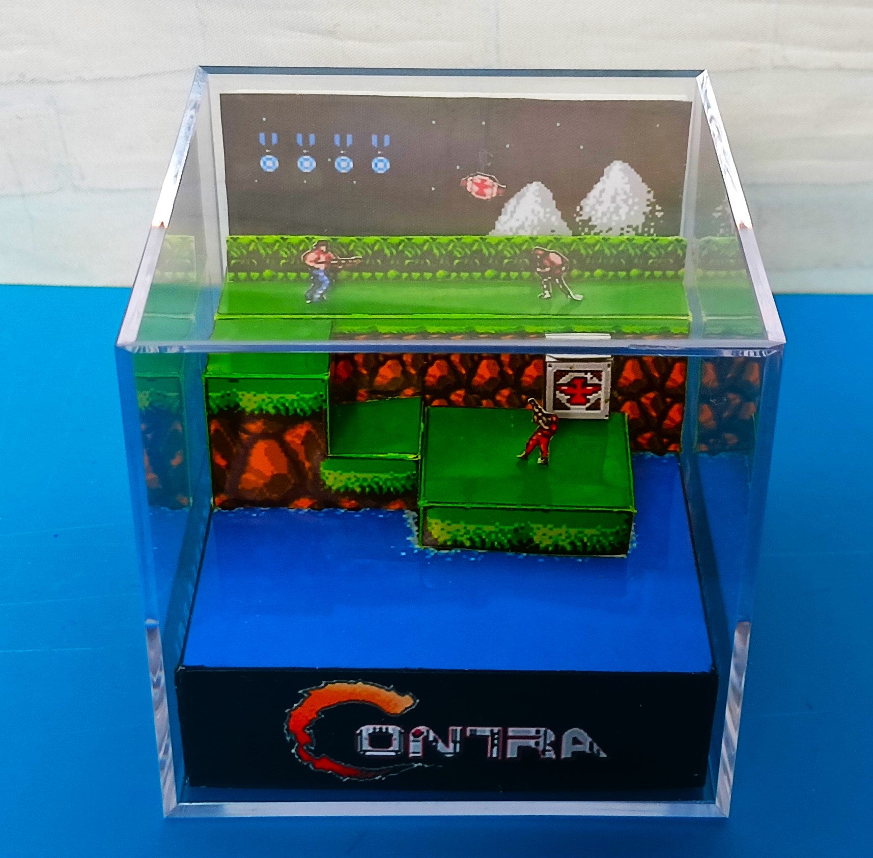 Contra NES- Diorama Cube Template, Retro Games - Etsy
