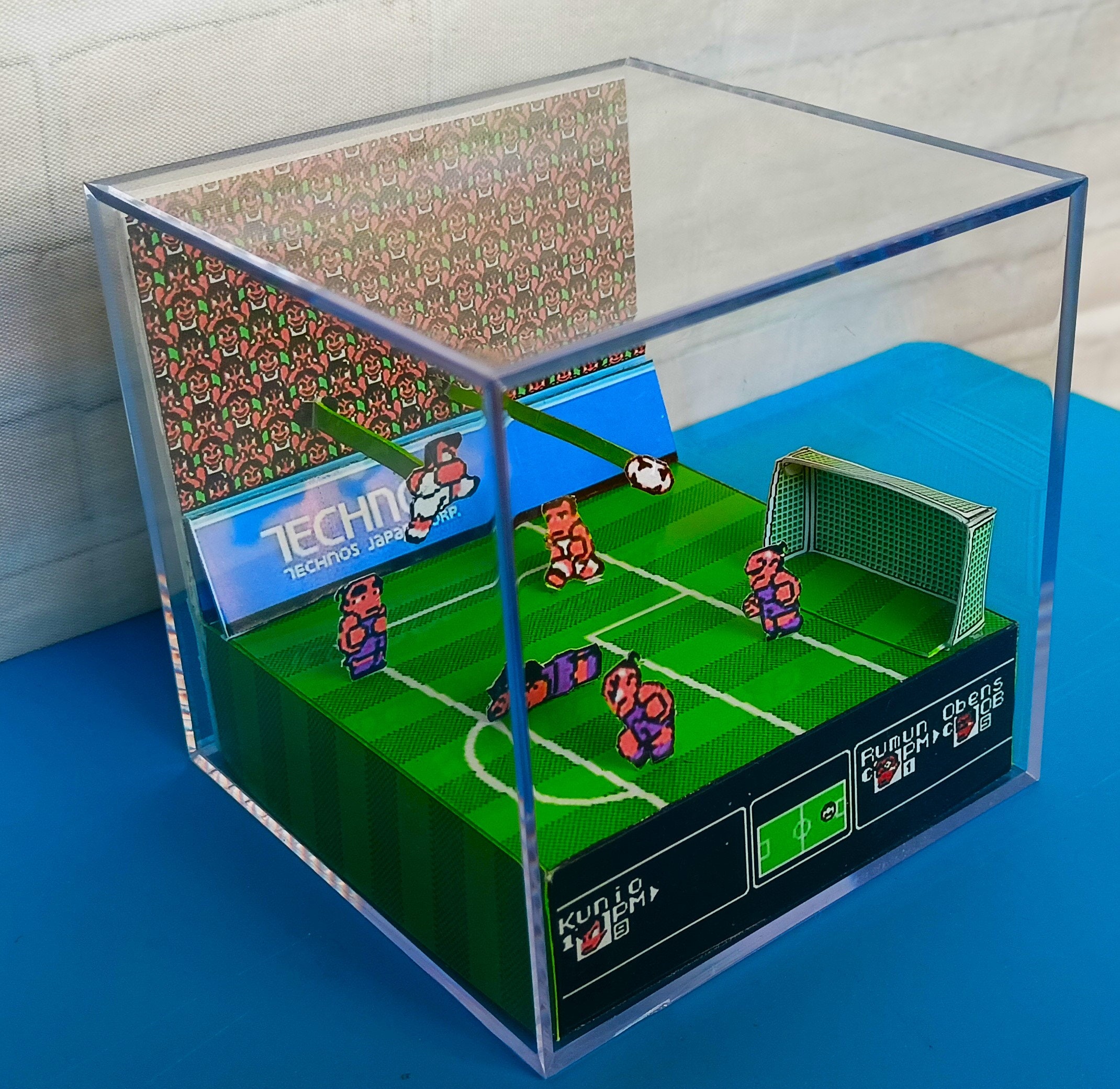 Goal 3 - Kunio Kun No Nekketsu Soccer League - Diorama Cube Template - Etsy