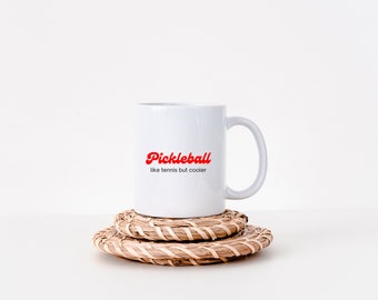 PICKLE BALLER Mug Accent Coffee Cup Pickleball Funny Gift 11oz Two Tone ...
