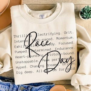 Race Day Words Png Svg, Race Day Vibes Png Svg, Race Day Cheer, Race ...