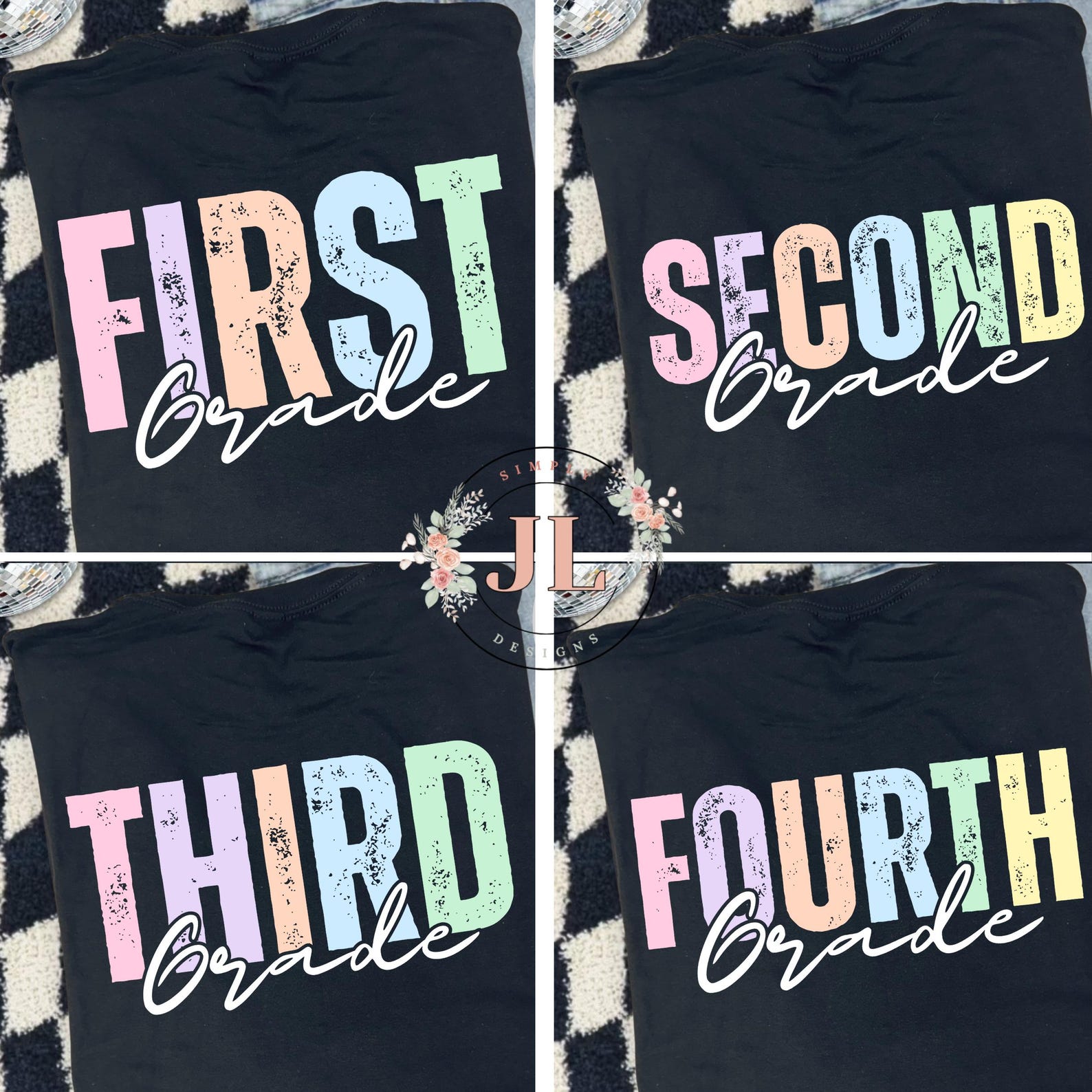 Bright Colors Back to School Bundle PNG, First Day of School Designs ...