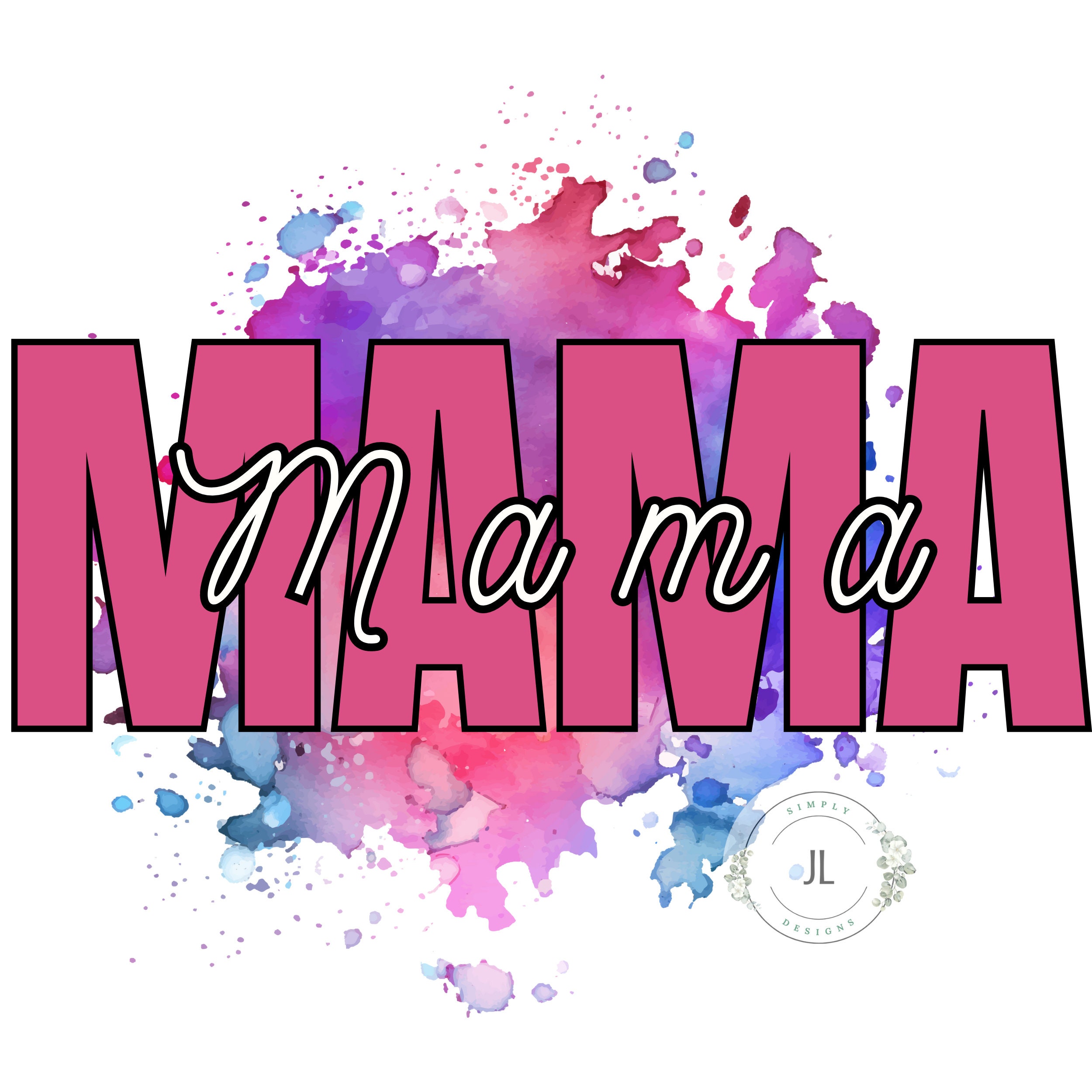 Retro Mama Png, Spray Paint Mama Png, Colourful Mama Png, Watercolour ...
