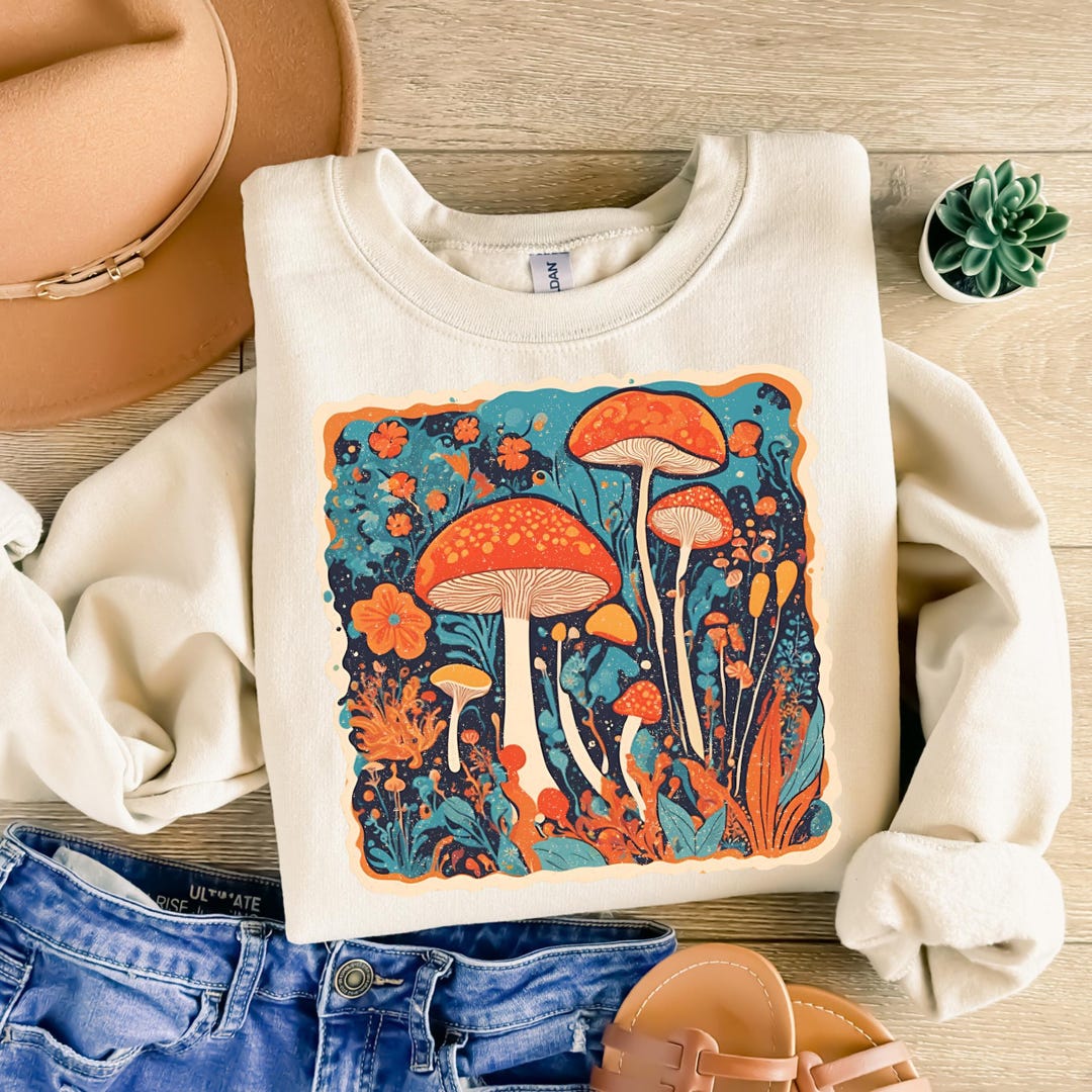 Retro Mushrooms Png, Groovy Mushroom Sublimation, Vintage Mushroom ...