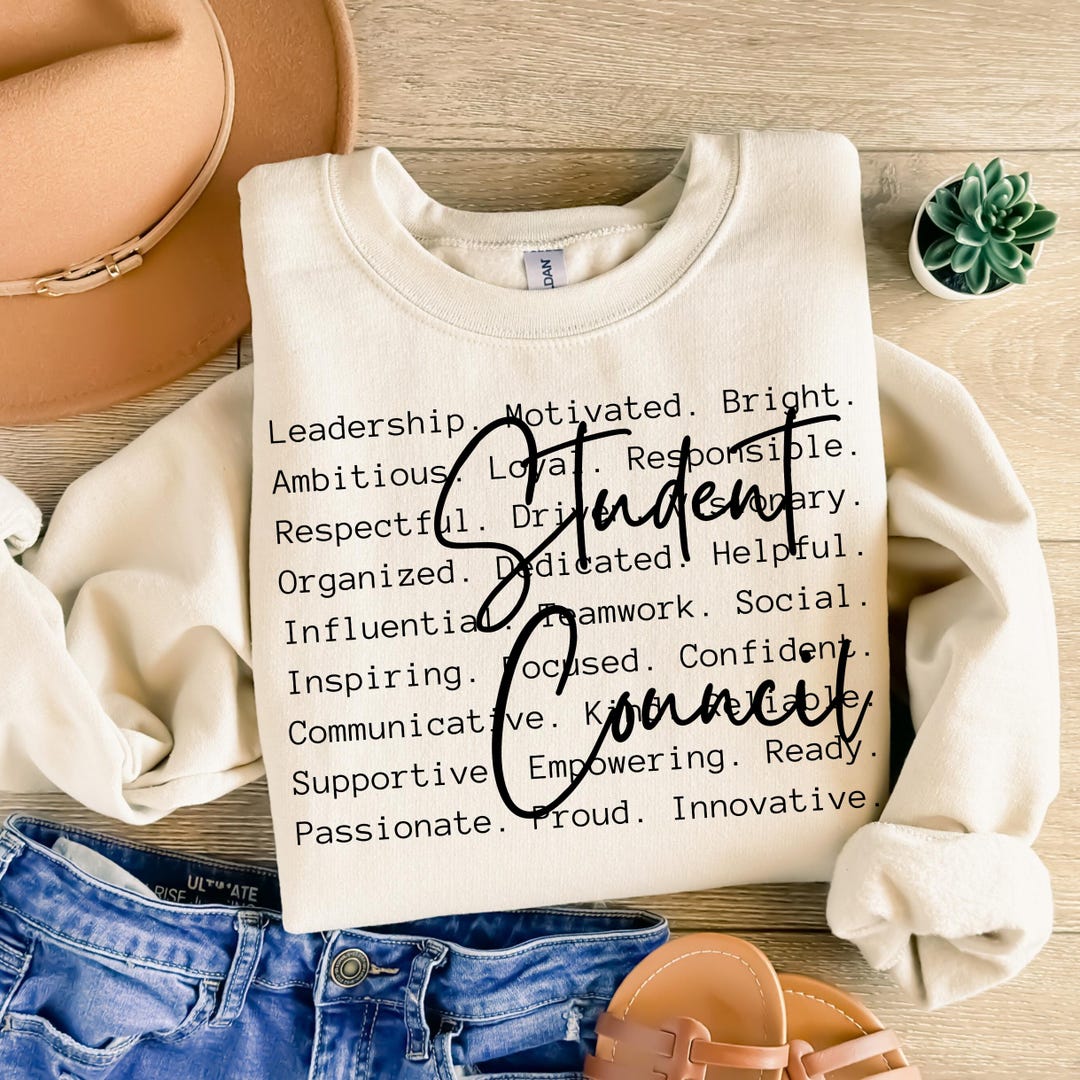 Student Council Words Png Svg, School Student Council Sublimation ...